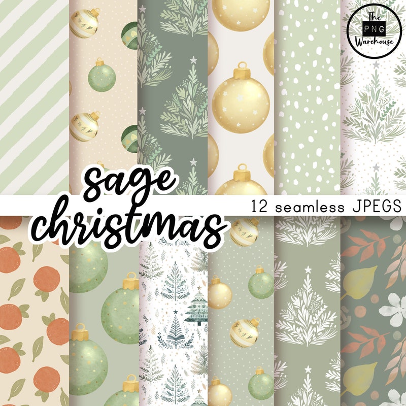 Sage Green Christmas - Etsy
