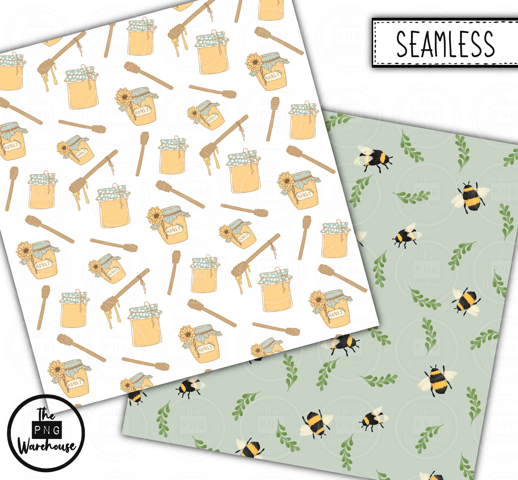 HONEY BEES Digital Paper Pack 12 Jpegs Instant Download - Etsy