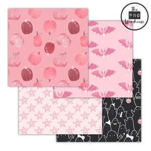 PINK HALLOWEEN - Digital Paper Pack - 12 Jpegs - Instant Download ...