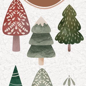 SCANDI BOHO TREES - 27 Pngs - Instant Download - 300dpi - Clip Art ...