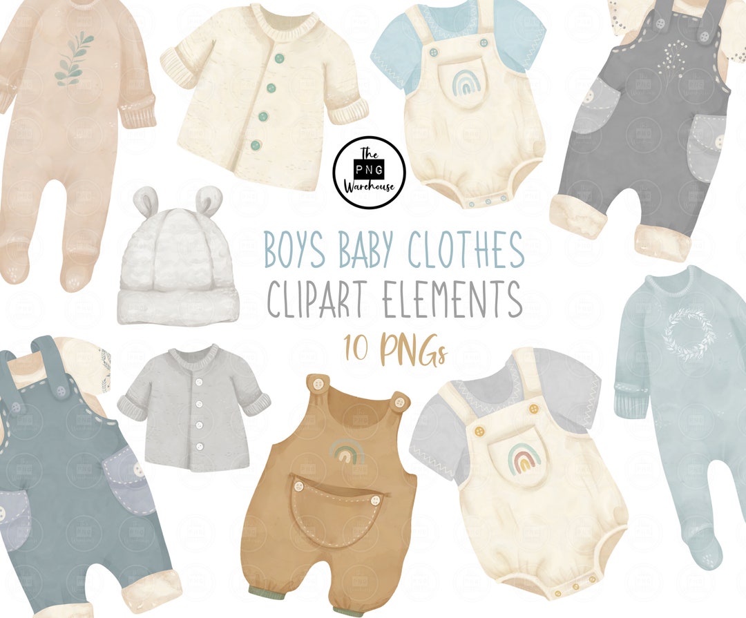 Baby Boy Overalls Clip Art