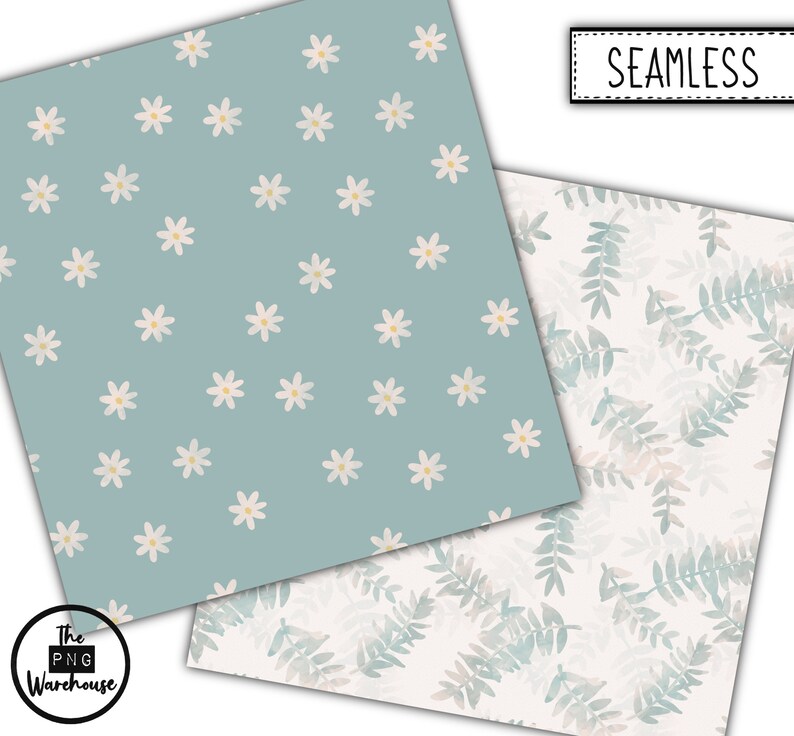 BOHO FLORALS Digital Paper Pack 12 Jpegs Instant - Etsy