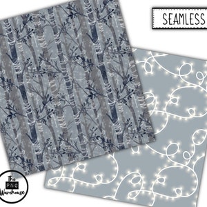 WINTER LIGHTS - Digital Paper Pack - 12 Jpegs - Instant Download ...