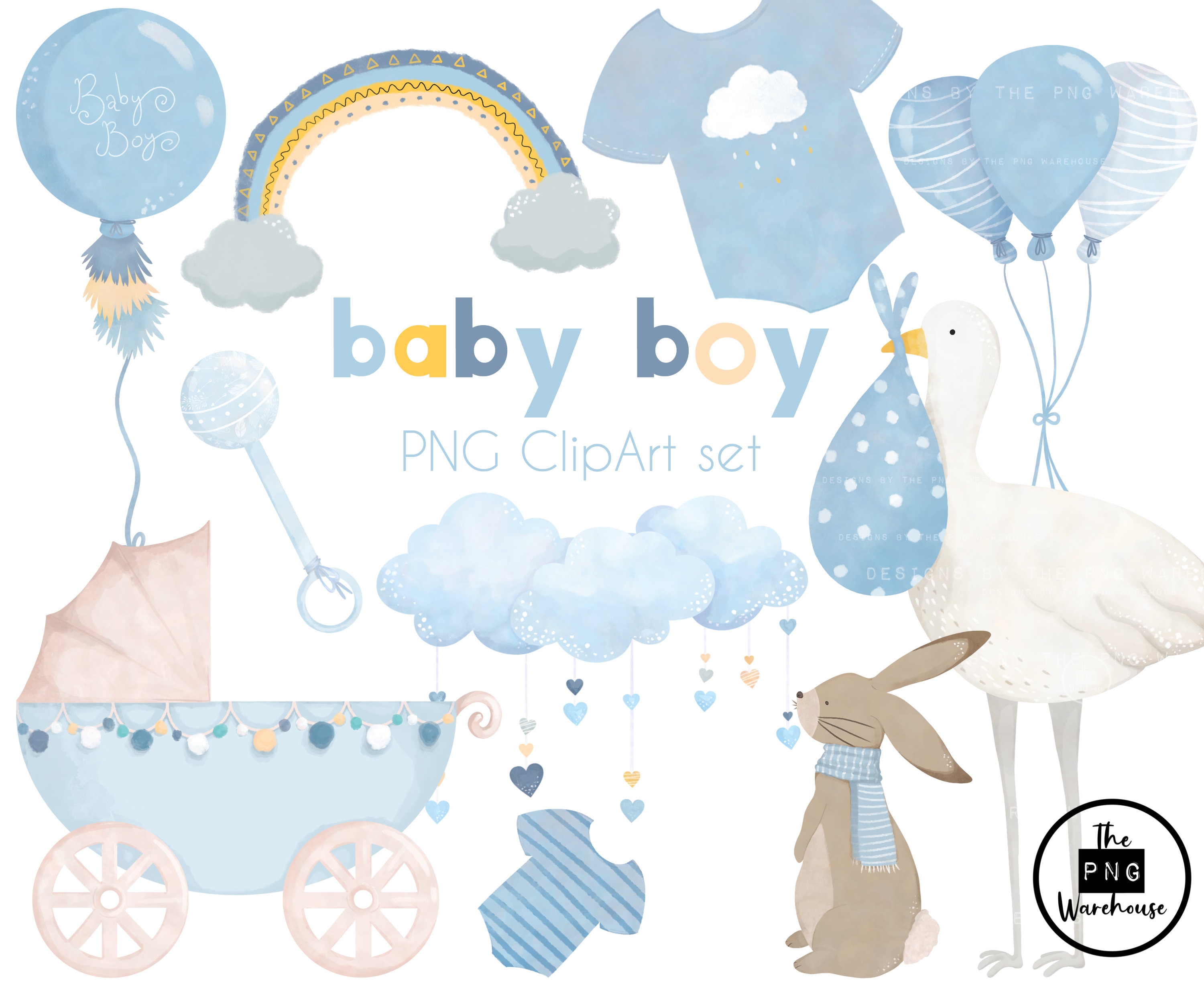 Boy Baby Shower Clip Art