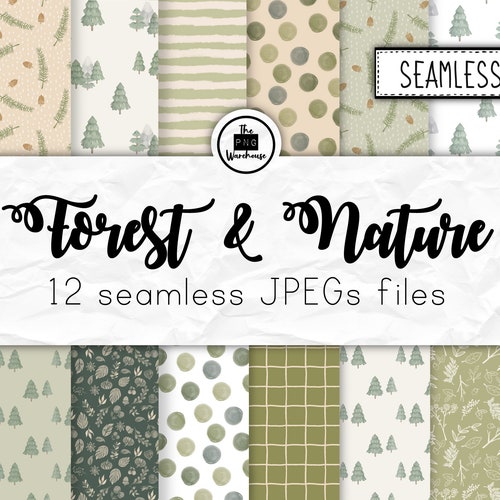WINTER FOREST Digital Paper Pack 12 Jpegs Instant - Etsy