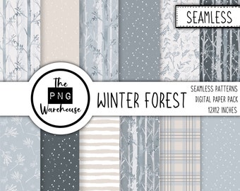WINTER LIGHTS Digital Paper Pack 12 Jpegs Instant | Etsy
