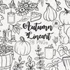 Pumpkin Spice Illustrations - Hand Drawn Fall Line Art SVG and PNG ...