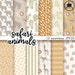 SAFARI ANIMALS PATTERNS Digital Paper Pack - 12 Jpegs - Instant ...