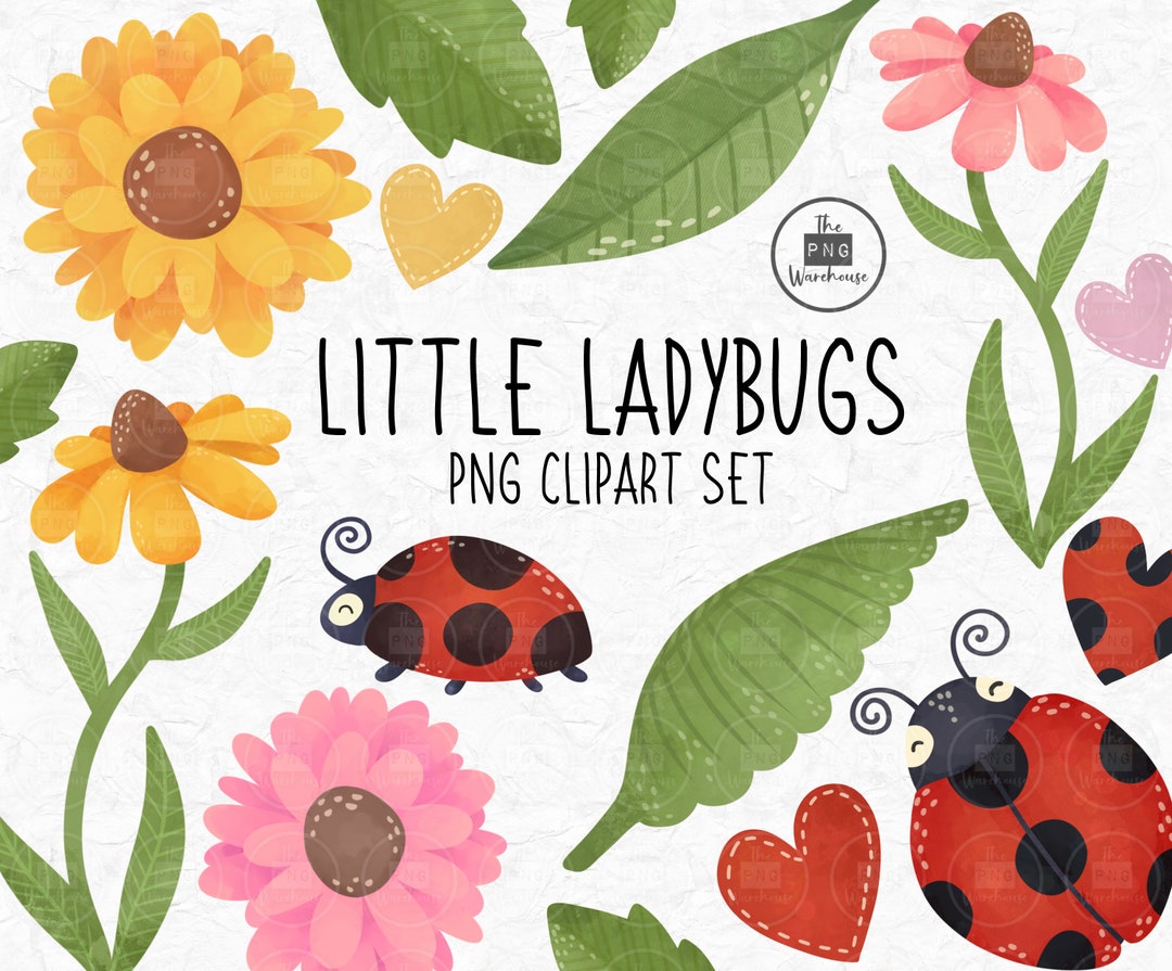 LITTLE LADYBUGS CLIPART - 14 Pngs - Instant Download - 300dpi - Clip ...