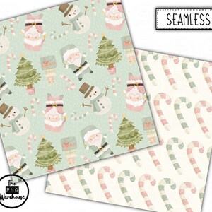 PASTEL CHRISTMAS - Digital Paper Pack - 12 Jpegs - Instant Download ...