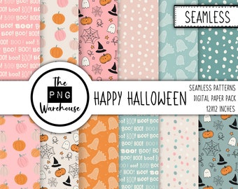 BRIGHT HALLOWEEN Digital Paper Pack 12 Jpegs Instant | Etsy