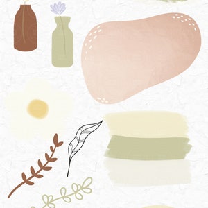 MODERN BOHO ELEMENTS - 60 Png Clip Art Designs - Instant Download 300 ...
