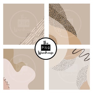 Neutral Boho Backgrounds - Digital Paper Pack - 12 Jpegs - Instant ...