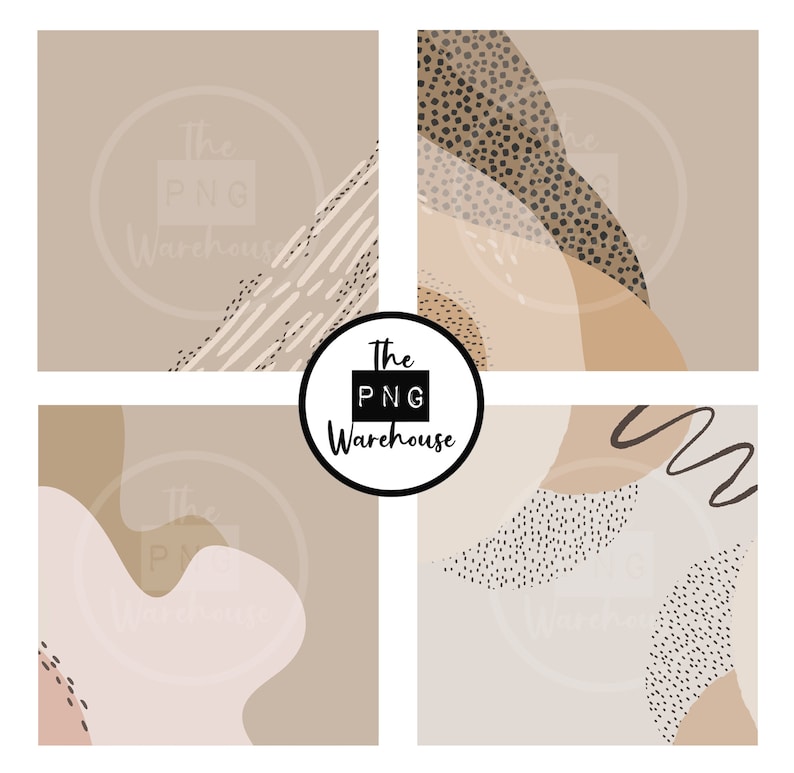 Neutral Boho Backgrounds - Digital Paper Pack - 12 Jpegs - Instant ...