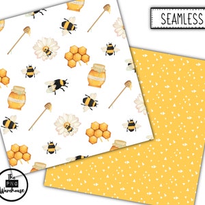 BUSY BEES - Digital Paper Pack - 12 Jpegs - Instant Download - 300dpi ...