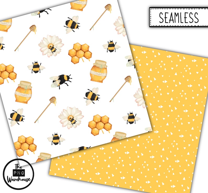 BUSY BEES Digital Paper Pack 12 Jpegs Instant Download - Etsy
