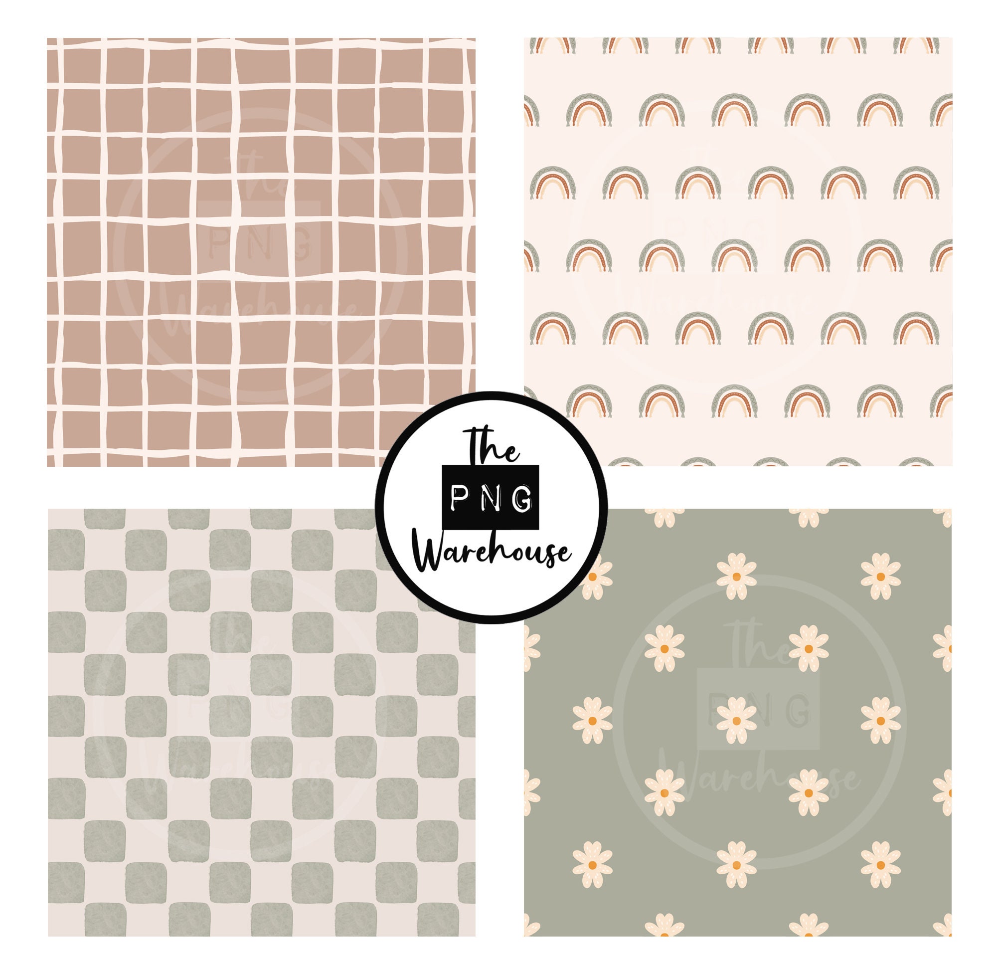 SOFT BOHO Patterns - Digital Paper Pack - 12 Jpegs - Instant Download ...