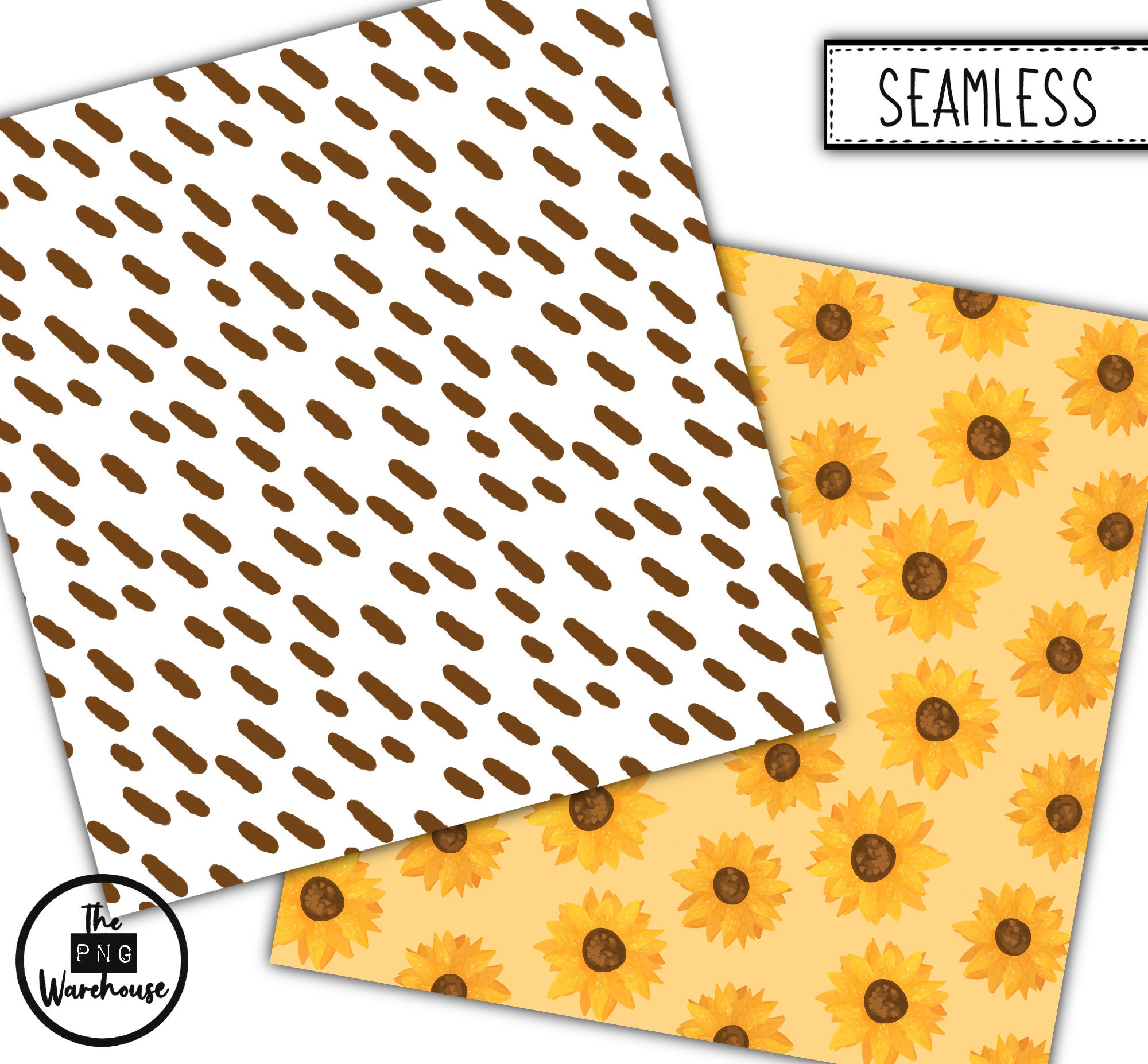 SUNFLOWERS Digital Paper Pack 12 Jpegs Instant Download - Etsy