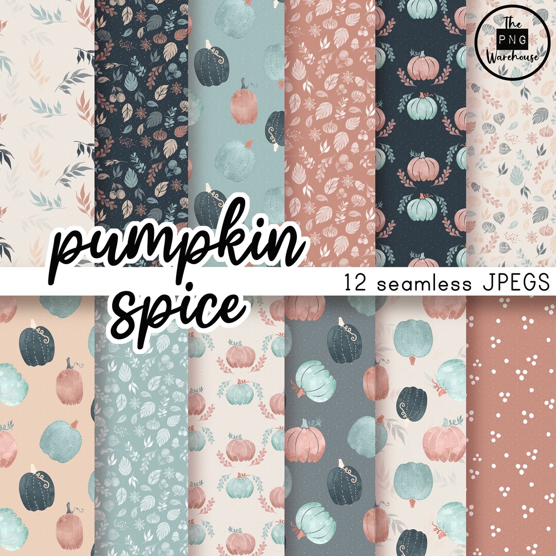 PUMPKIN SPICE - Digital Paper Pack - 12 Jpegs - Instant Download ...