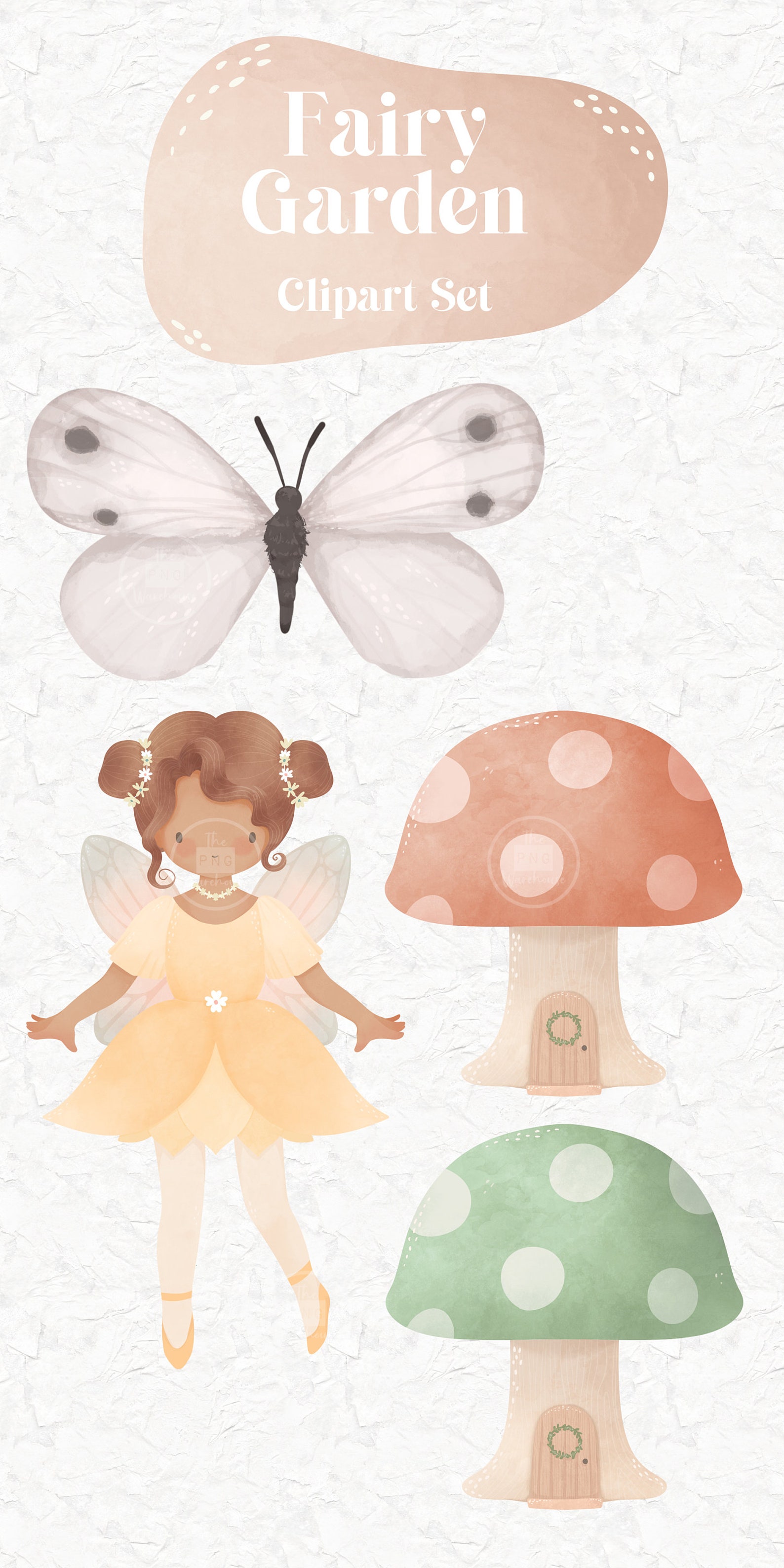 FAIRY GARDEN Clipart Pack 27 Pngs Instant Download - Etsy