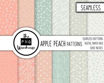 Peach Digital Paper - Etsy