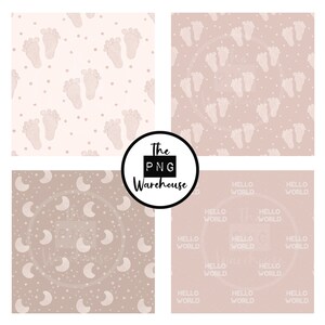 NEUTRAL BABY SHOWER - Digital Paper Pack - 12 Jpegs - Instant Download ...