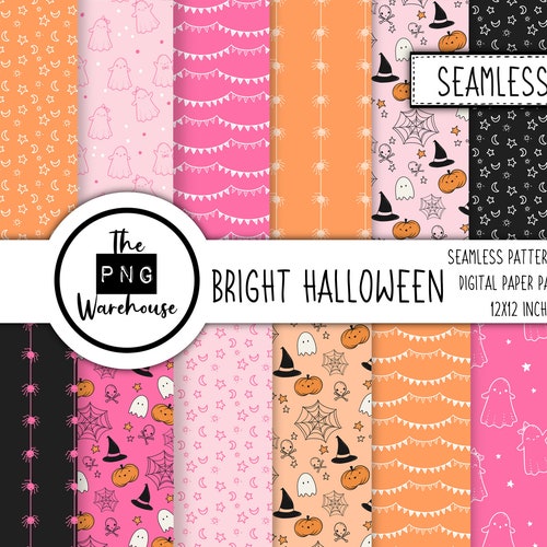 PASTEL HALLOWEEN Digital Paper Pack 12 Jpegs Instant - Etsy