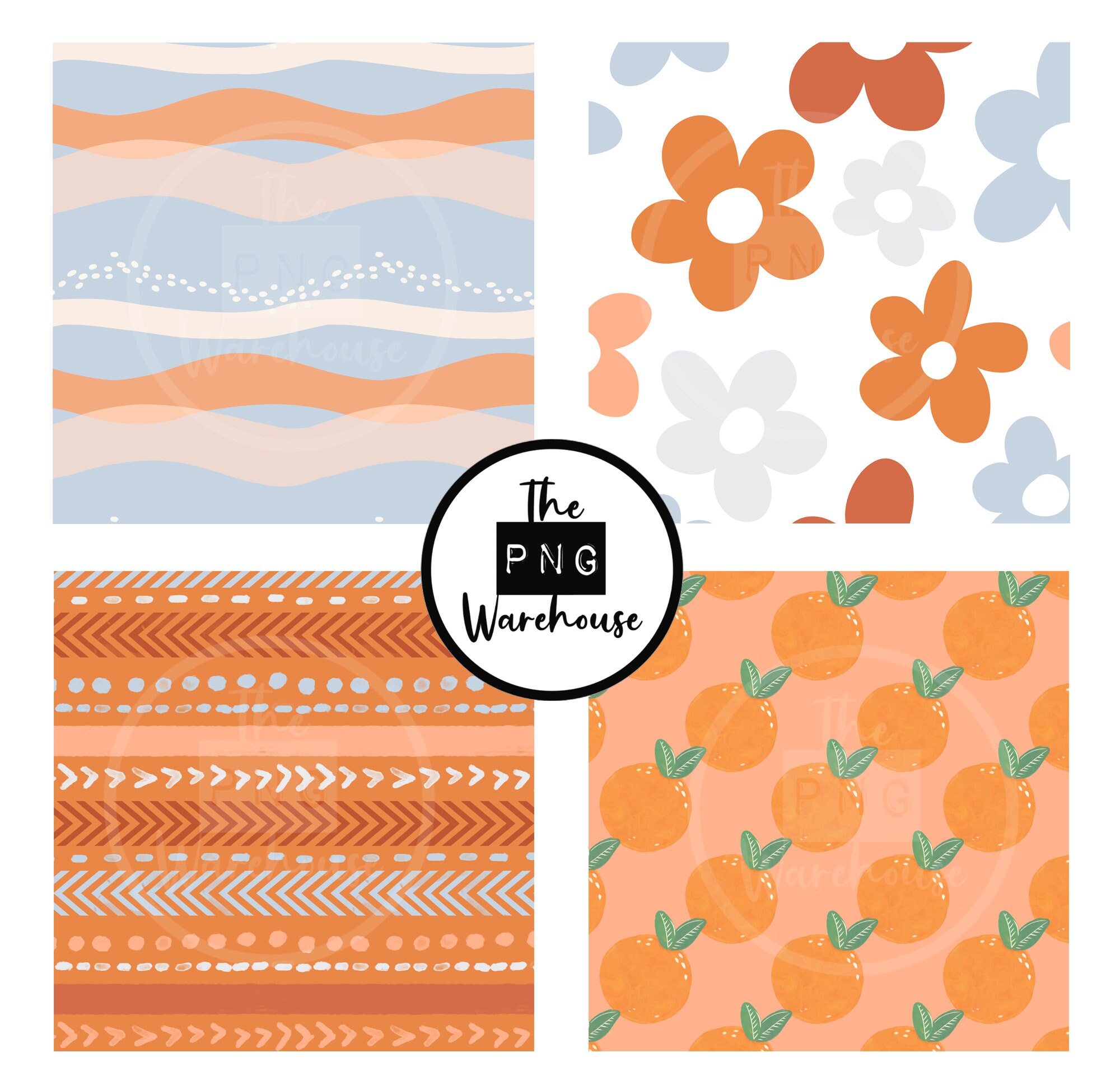 Peach Fuzz Patterns - Digital Paper Pack 12 Jpegs - Instant Download ...