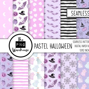 PASTEL HALLOWEEN Digital Paper Pack 12 Jpegs Instant - Etsy