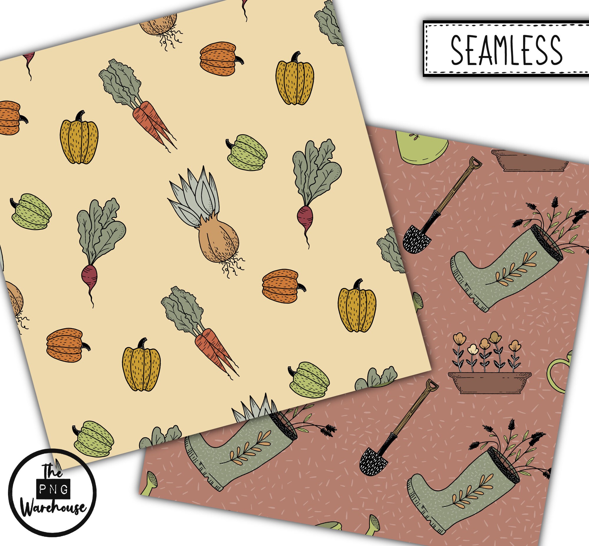 GARDENING - Digital Paper Pack - 12 Jpegs - Instant Download - 300dpi ...