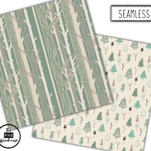 FOREST + MOUNTAINS - Digital Paper Pack - 12 Jpegs - Instant Download ...