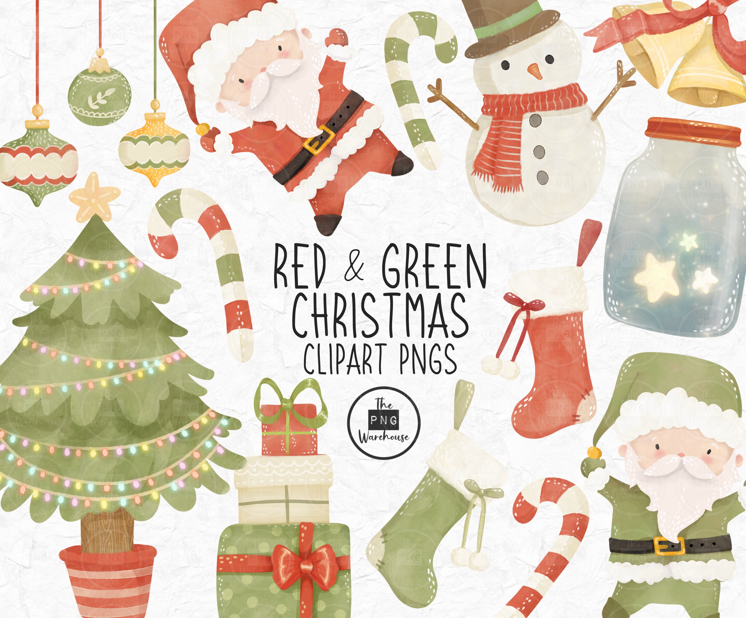 Red And Green Christmas Clipart