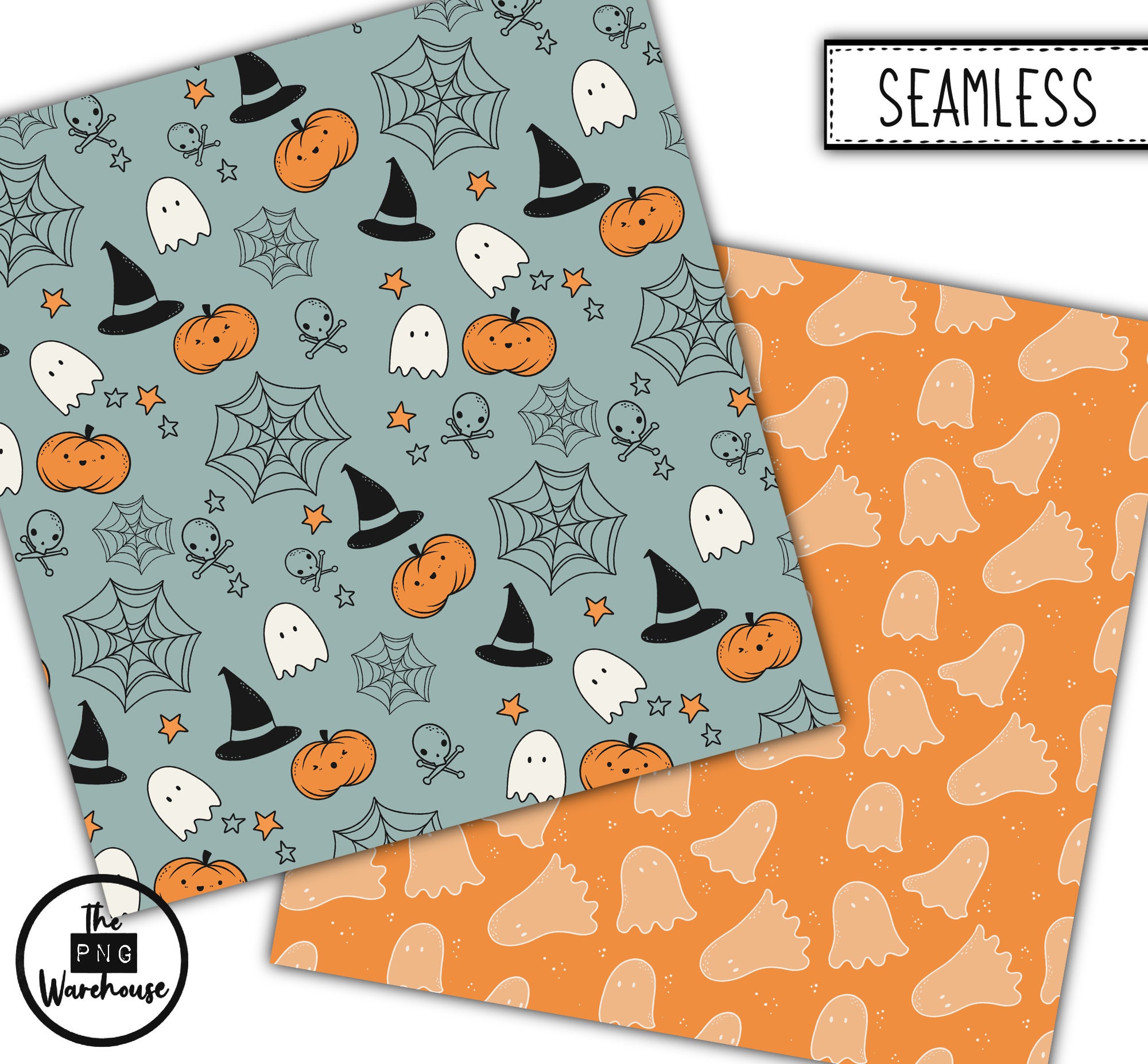 HAPPY HALLOWEEN Digital Paper Pack 12 Jpegs Instant - Etsy
