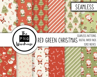PASTEL CHRISTMAS Digital Paper Pack 12 Jpegs Instant | Etsy