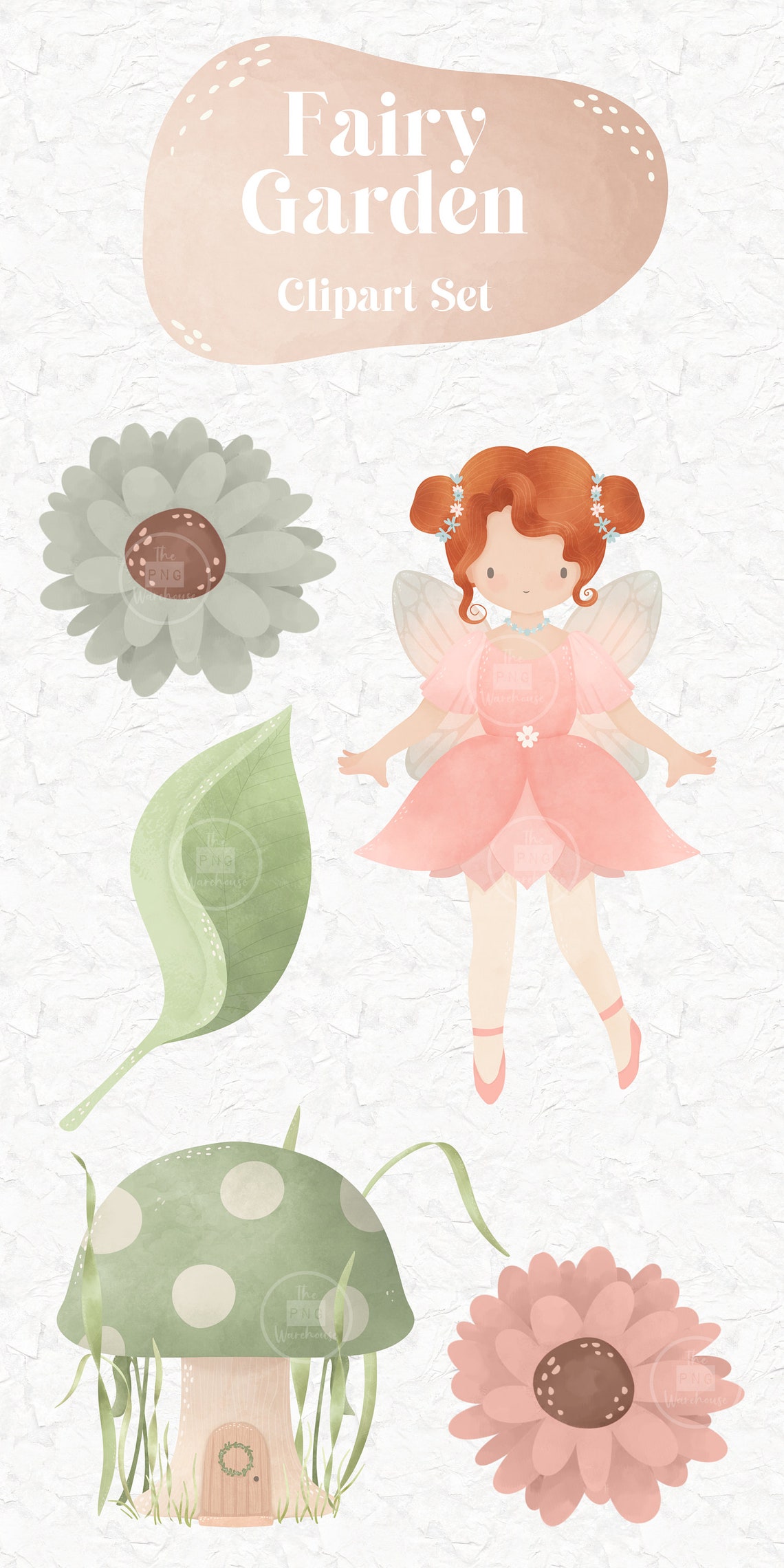 FAIRY GARDEN Clipart Pack 27 Pngs Instant Download - Etsy