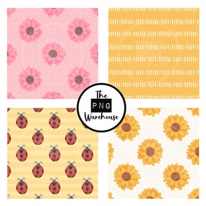 LITTLE LADYBUG PATTERNS Digital Paper Pack - 12 Jpegs - Instant ...