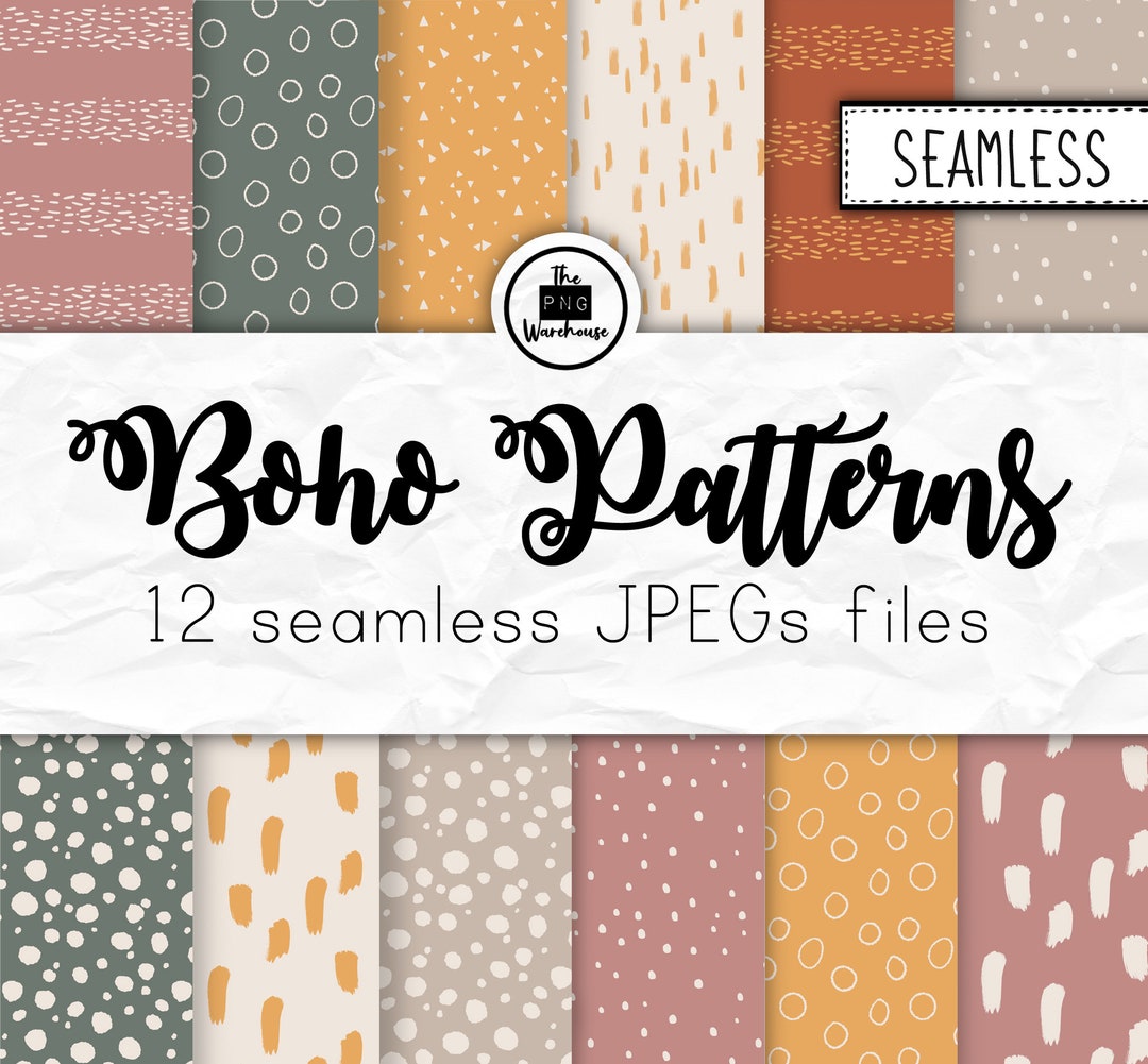 BOHO DOODLES - Digital Paper Pack - 12 Jpegs - Instant Download ...