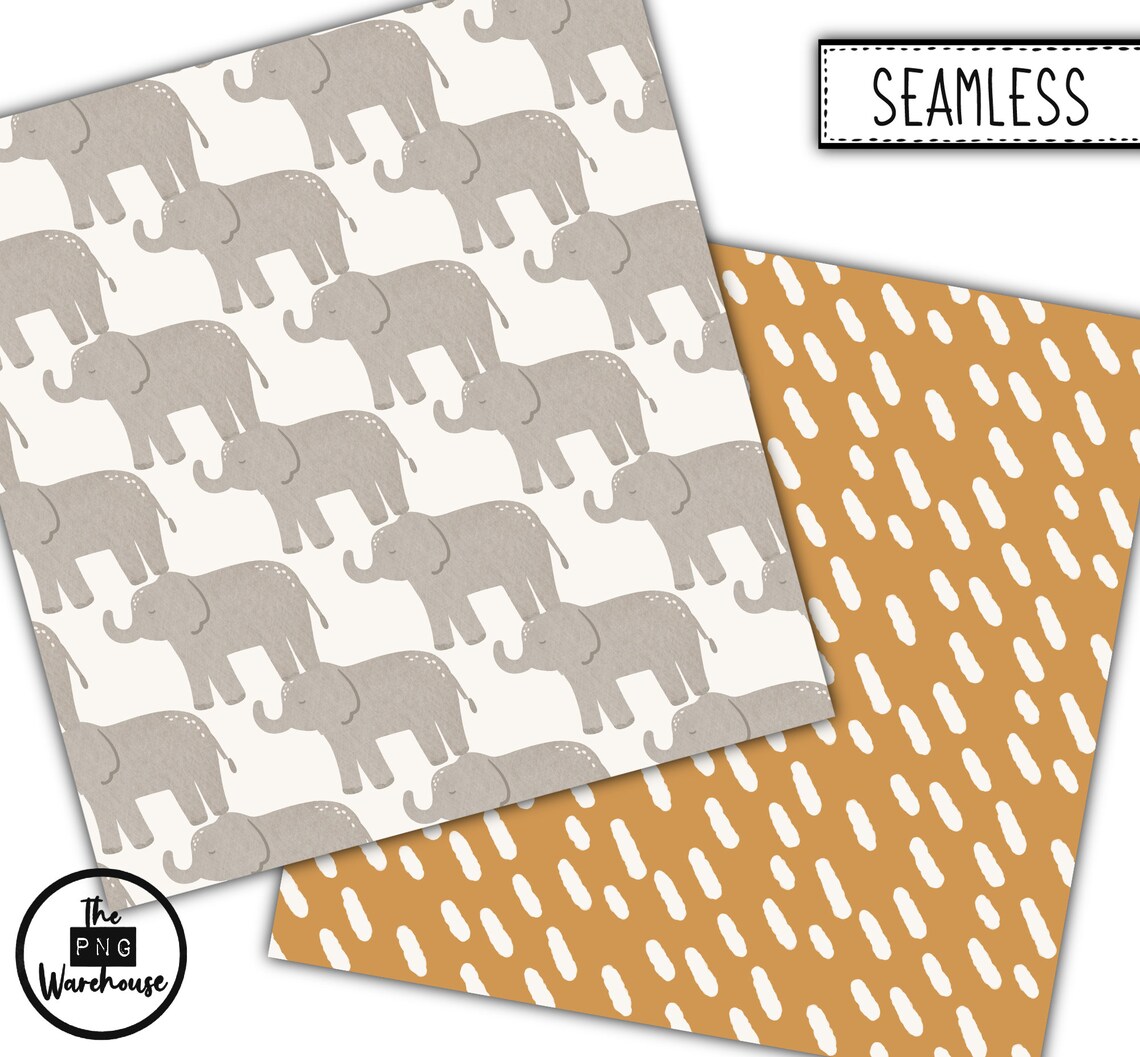 SAFARI ANIMALS PATTERNS Digital Paper Pack - 12 Jpegs - Instant ...