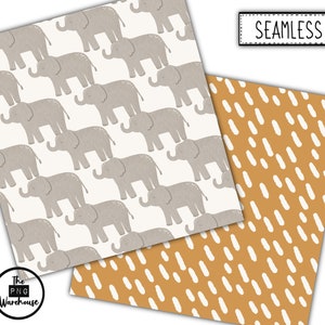SAFARI ANIMALS PATTERNS Digital Paper Pack - 12 Jpegs - Instant ...