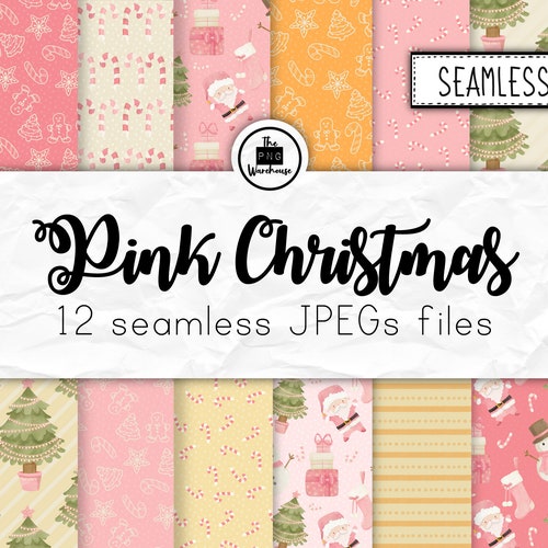 PASTEL CHRISTMAS Digital Paper Pack 12 Jpegs Instant - Etsy