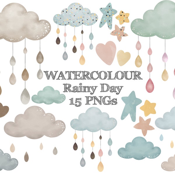 Rainy Day Clip Art - Etsy