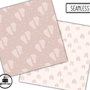 NEUTRAL BABY SHOWER - Digital Paper Pack - 12 Jpegs - Instant Download ...