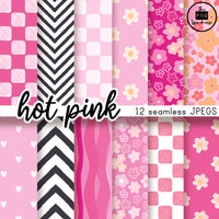 Magenta and Gold Digital Paper – Seamless Printable Backgrounds ...