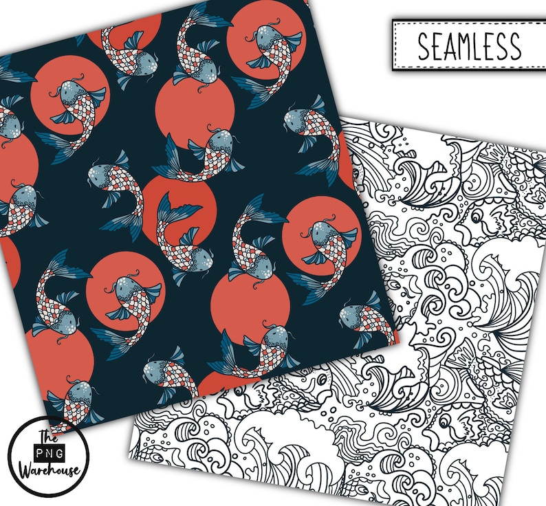 JAPANESE PATTERNS - Digital Paper Pack - 12 Jpegs - Instant Download ...