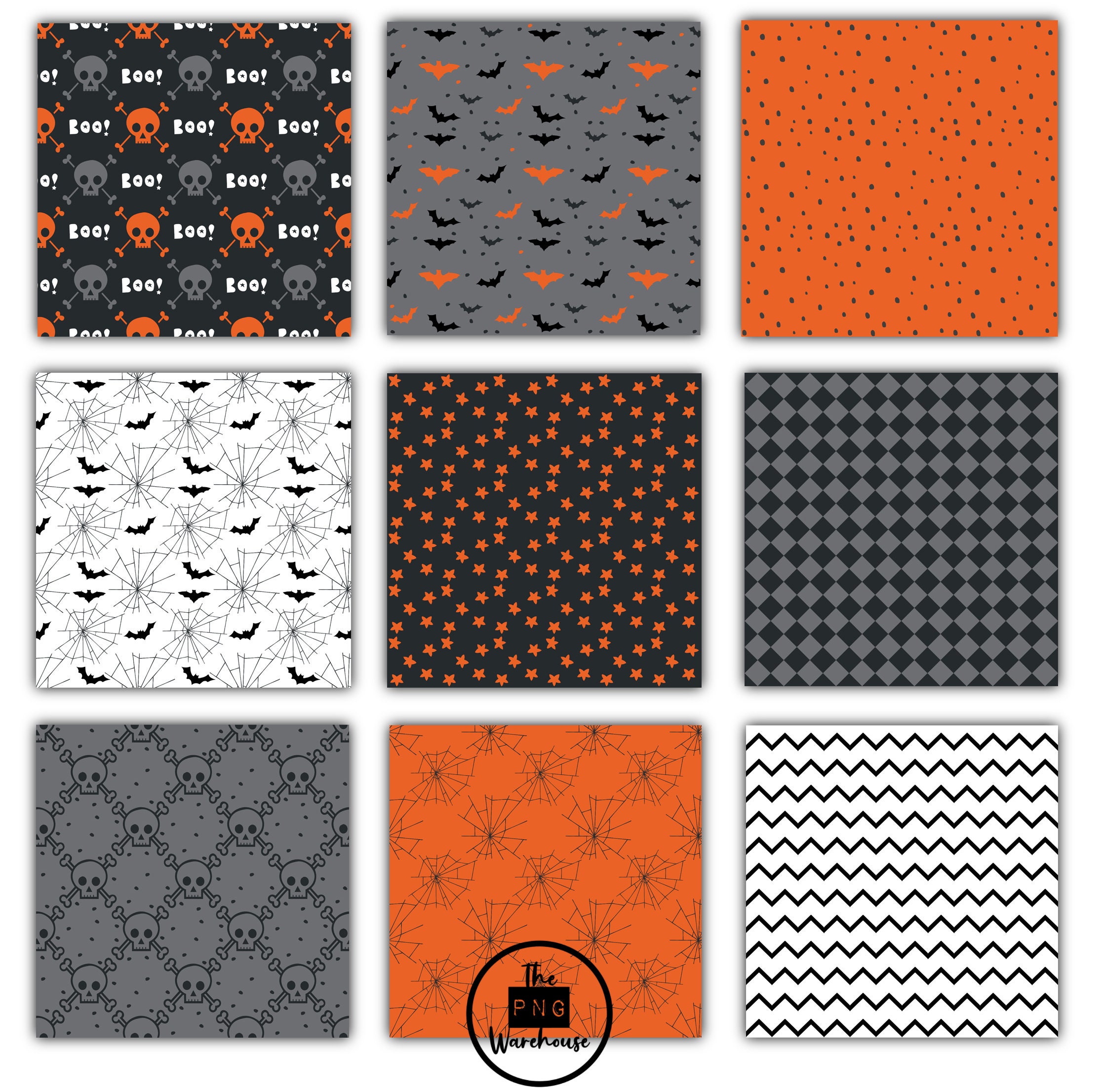 HALLOWEEN SEAMLESS MEGAPACK - Digital Paper Pack - 24 Jpegs - Instant ...