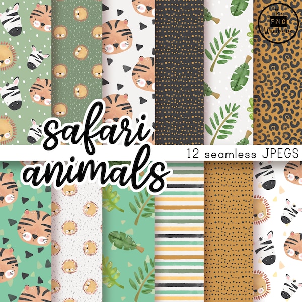 Safari Digital Paper - Etsy