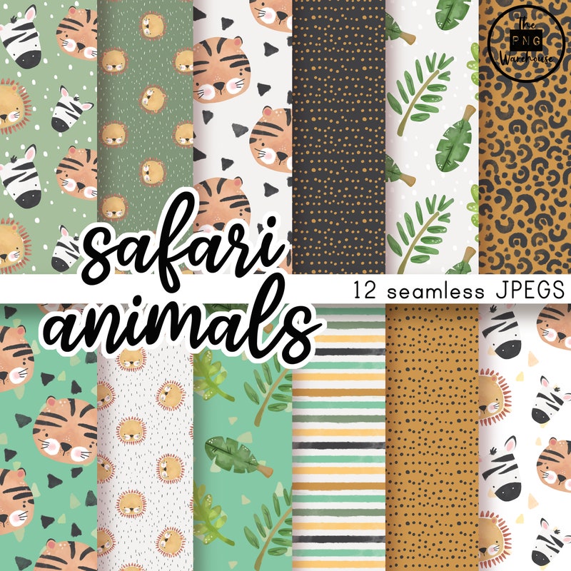 Digital Paper Animal - Etsy