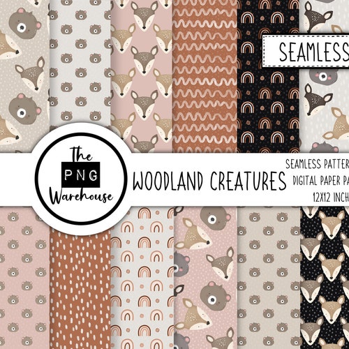 SAFARI ANIMALS Seamless Digital Paper Pack 12 Jpegs - Etsy