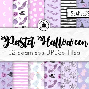 PASTEL HALLOWEEN Digital Paper Pack 12 Jpegs Instant - Etsy