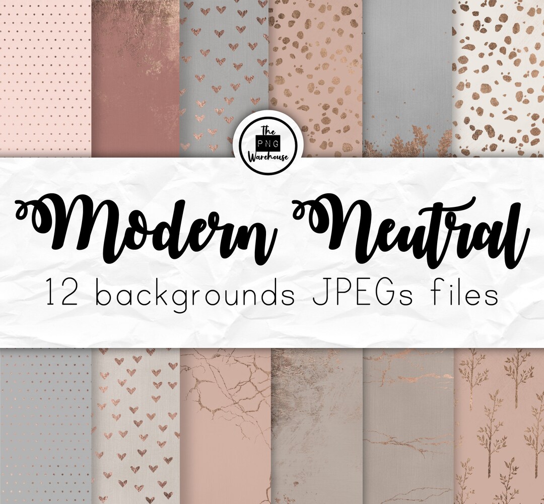 MODERN NEUTRALS - Digital Paper Pack - 12 Jpegs - Instant Download ...